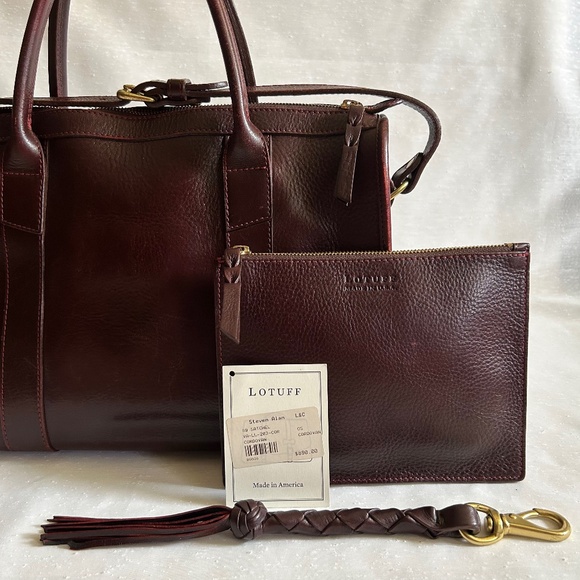 Lotuff | Bags | Lotuff Satchel 9 Strap Braided Tassel Key Fob Pouch ...
